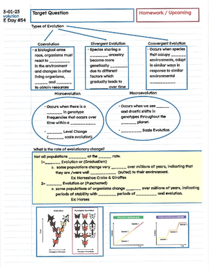 Key Evolution Short Answer - BIO 358 - Studocu