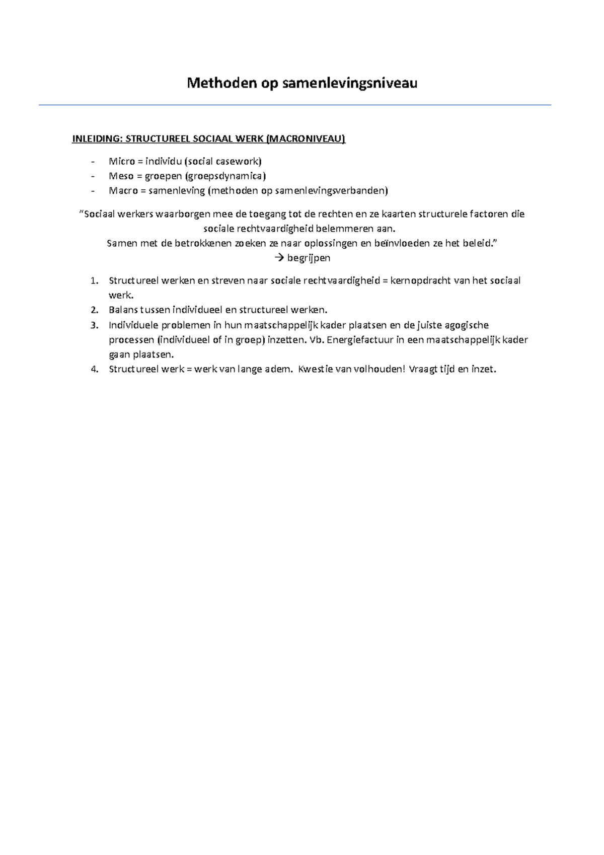 Methoden op samenlevingsniveau - Methoden op samenlevingsniveau ...