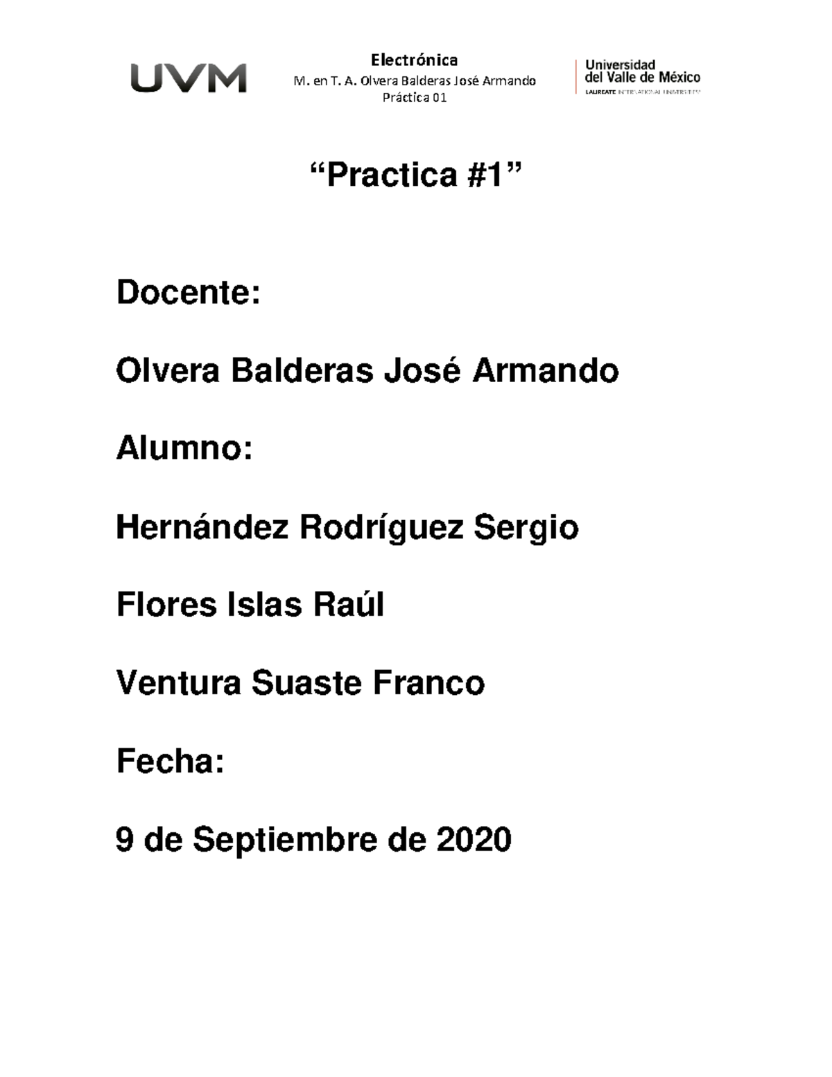 Practica 1 - Voltaje Rizo - Warning: TT: undefined function: 32 M. en T. A. Olvera Balderas José ...