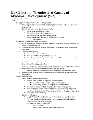 Tuesday 10 - Timothy Stickle - Tuesday 10-19 lecture notes: autism ...