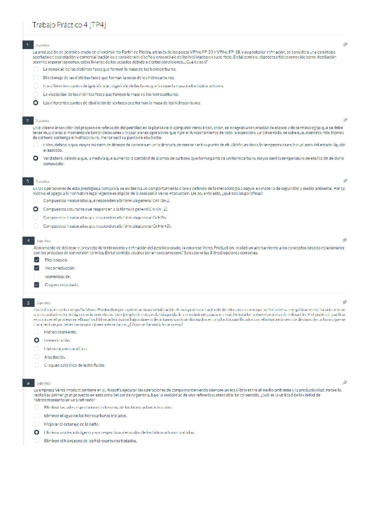 TP-4 NOTA 9 - TP-4 95% NOTA 9 24/11/2023 - Almacenamiento, transporte y refinamiento - Studocu