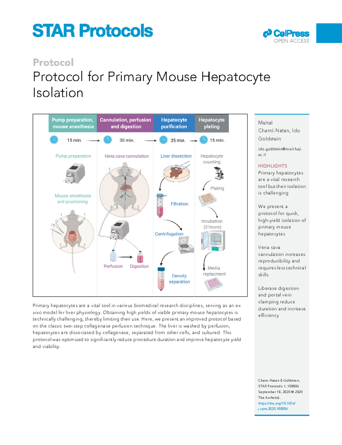 Hepatocyte isolation star protocol - Protocol Protocol for Primary ...