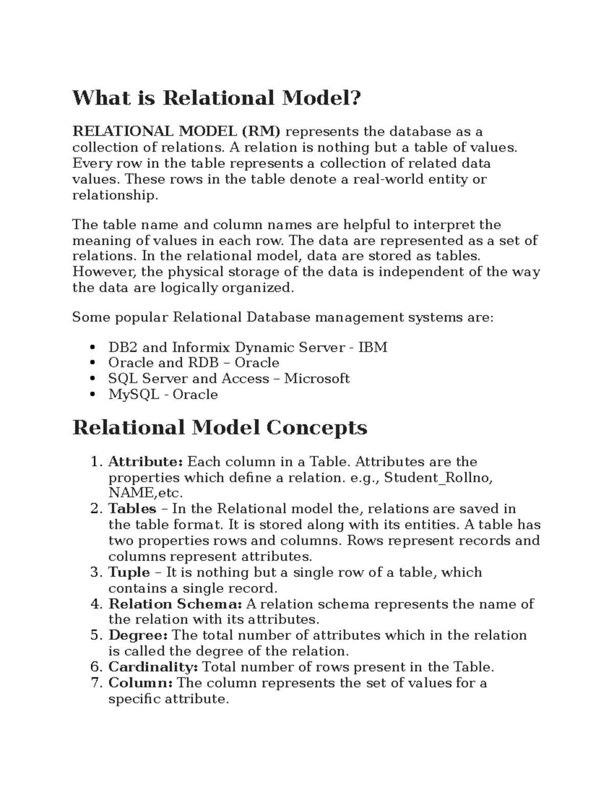 4a Relational Model - Yes - What is Relational Model? RELATIONAL MODEL ...
