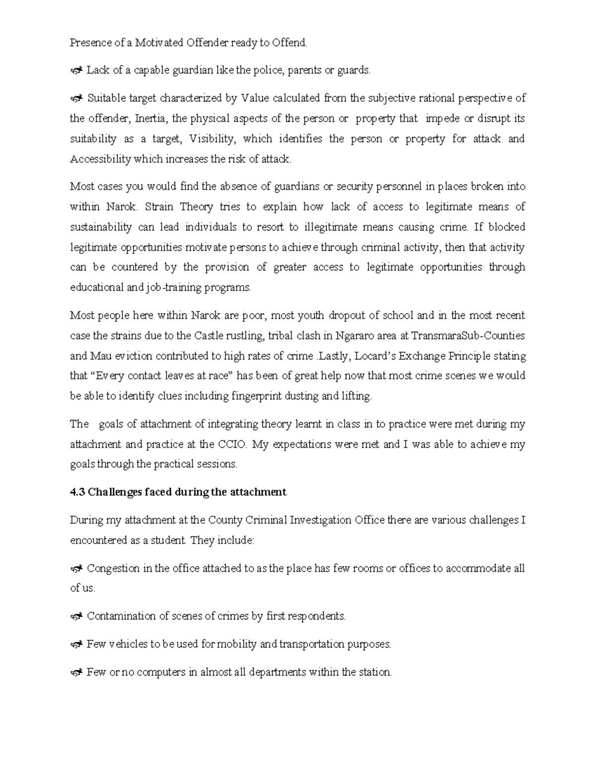 1 - notes - Presence of a Motivated Offender ready to Offend. Lack of a ...