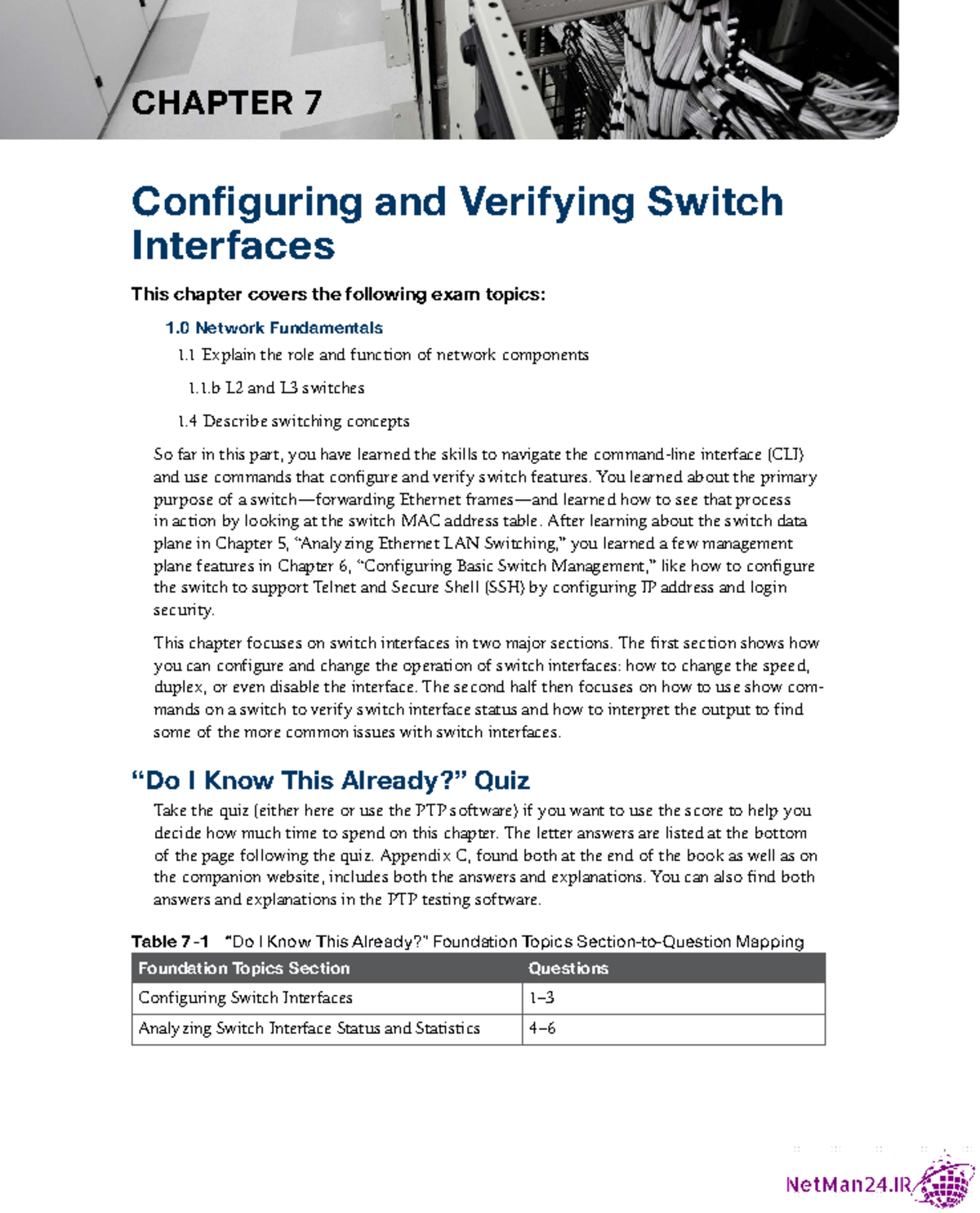 Capitulo 7 - Libro en español - Configuring and Verifying Switch Interfaces This chapter covers ...