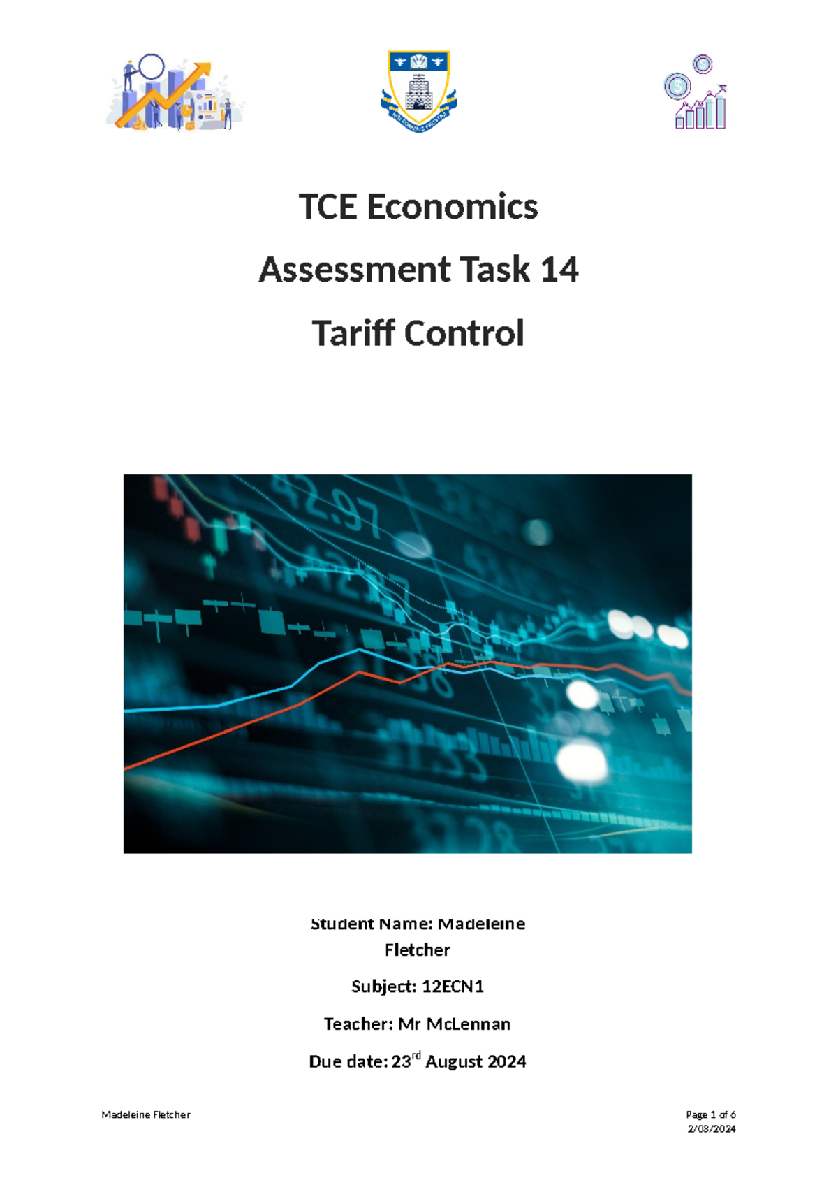 Tariff Control - Economics Task - Madeleine Fletcher Page 1 of 6 TCE ...