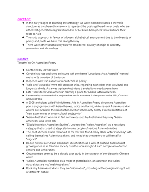 Module A - Asian Australian Poets HSC English Quotes - Module A ...