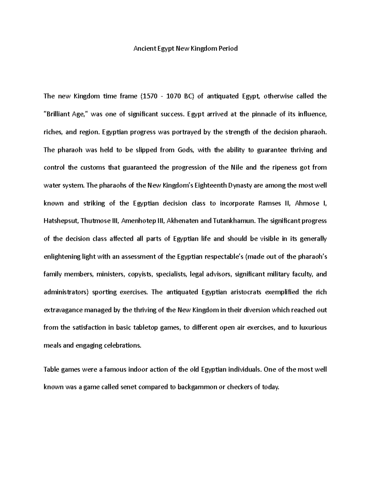 Ancient Egypt N - Egypt arrived at the pinnacle of its influence ...