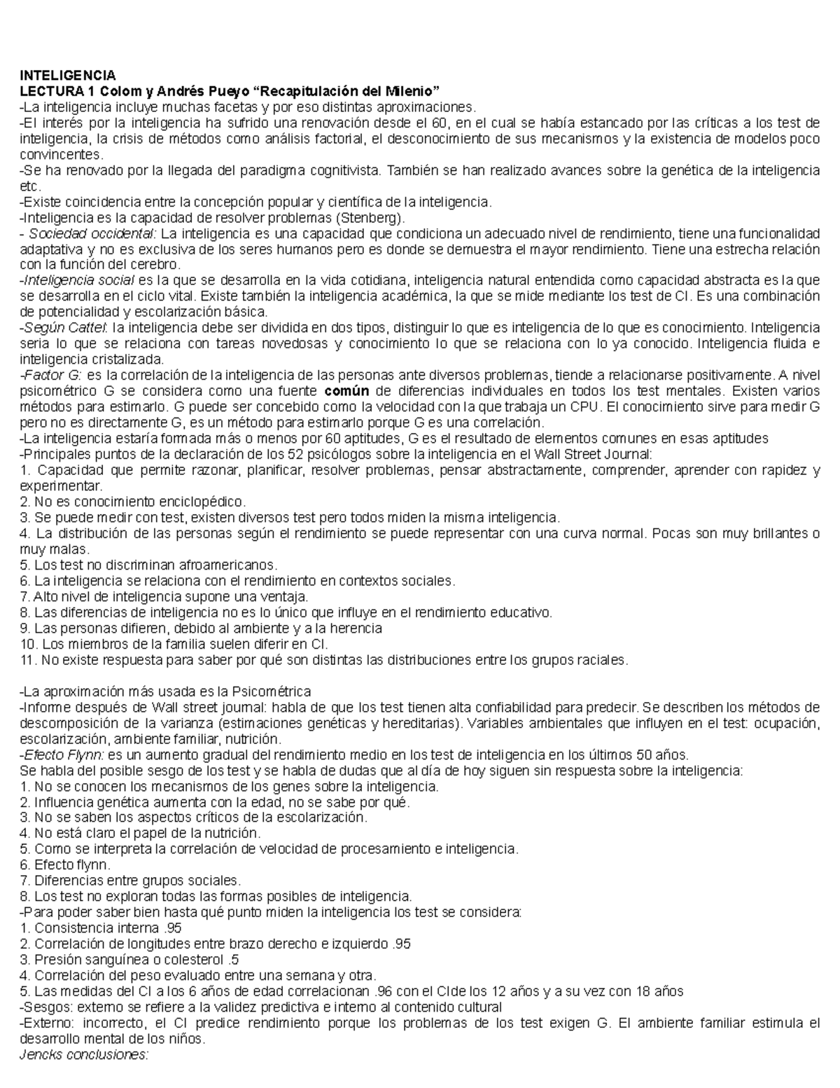 Semana 2 - INTELIGENCIA LECTURA 1 Colom y Andrés Pueyo “Recapitulación ...
