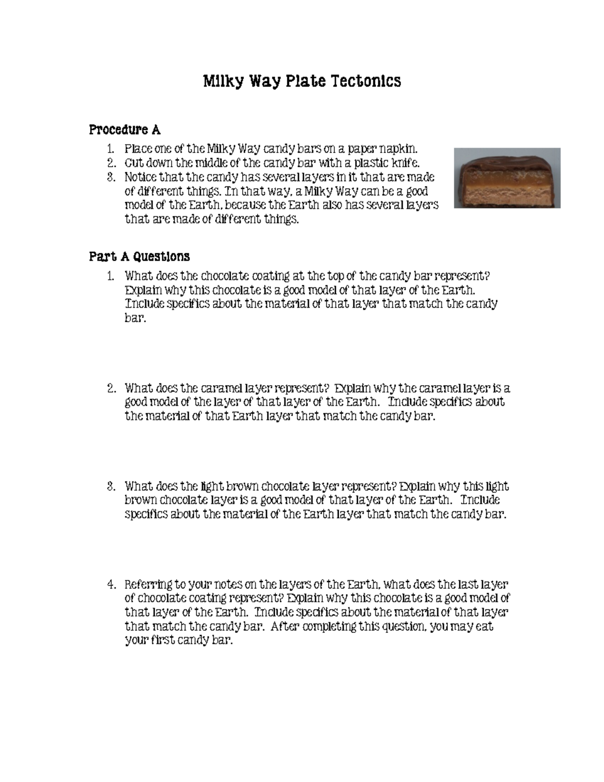 Milky Way Plate Tectonics - Milky Way Plate Tectonics Procedure A 1 ...