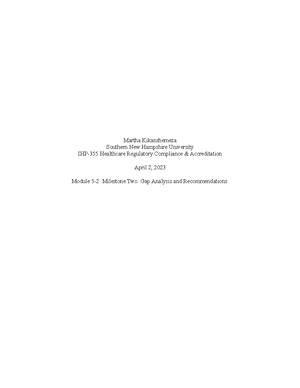 IHP-355 Module 4-1 Journal - Martha Kikanshemeza Southern New Hampshire ...