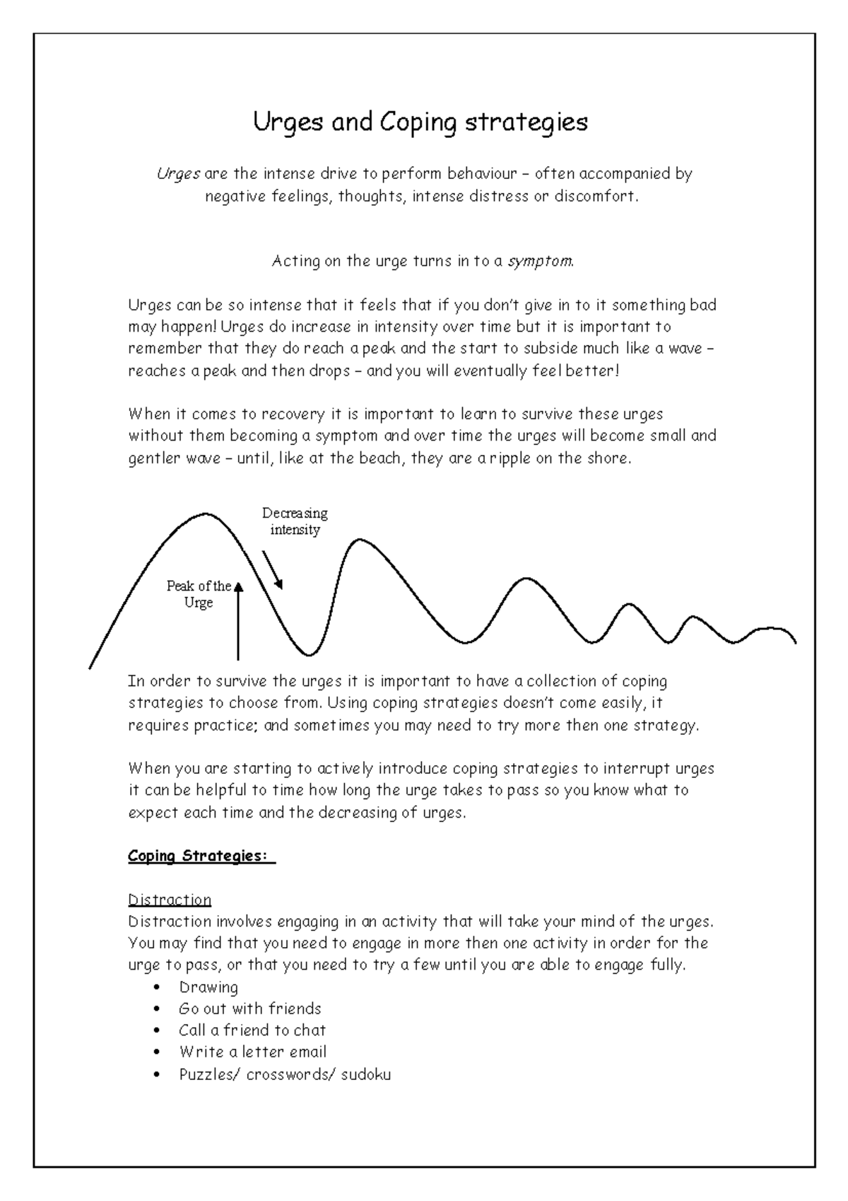 Urges - Very brief introduction to eating disorders and what they can ...