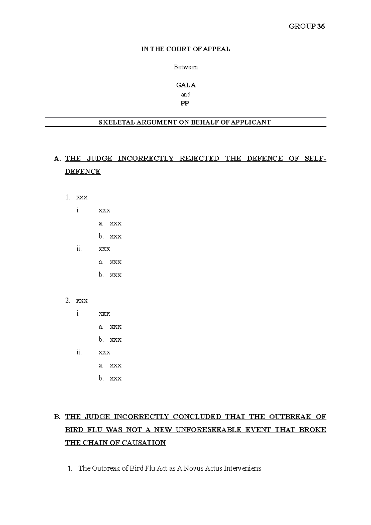 moot skeletal for moot tutorial - GROUP 36 IN THE COURT OF APPEAL ...