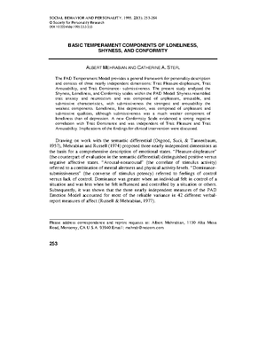 CHAP-13- Mccrae AND Costa - PSYCH 05 – MCCRAE AND COSTA’S FIVE-FACTOR ...