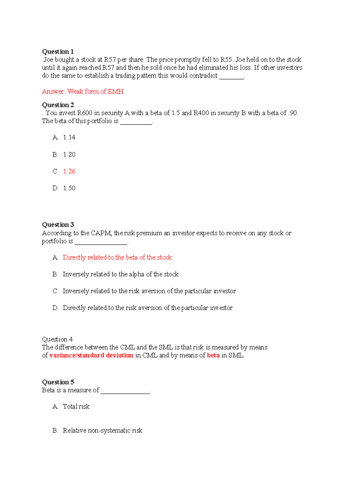 Quiz 1 memo - online quiz 1 memo - Question 1 - Studocu