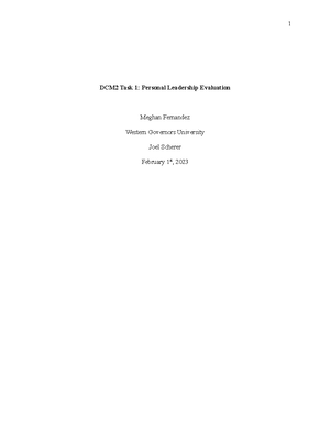 C235 Task 1 - Grade: 100% - C235 Training and Development- Task 1 ...