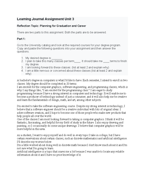 Assignment Unit 1 - Assignment Activity Unit 1 In this assignment you will acquire the skills to ...