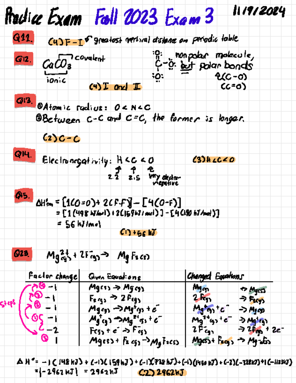 Practice Exam 3 pdf solutions F23 - Practice Exam Fall 2023 Exam 3 ...