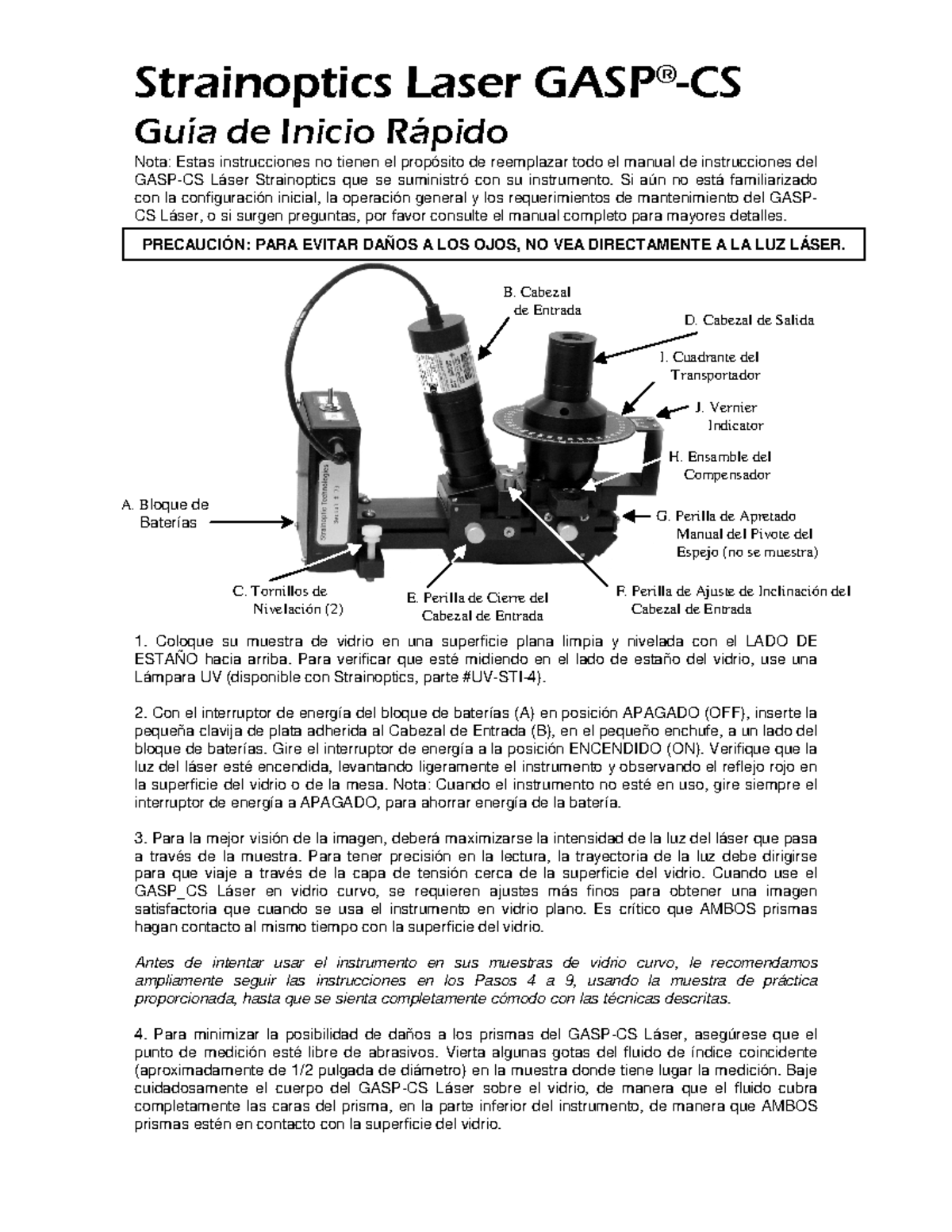 Laser GASP CS Quick Start Spanish - Warning: Unknown/unsupported post ...