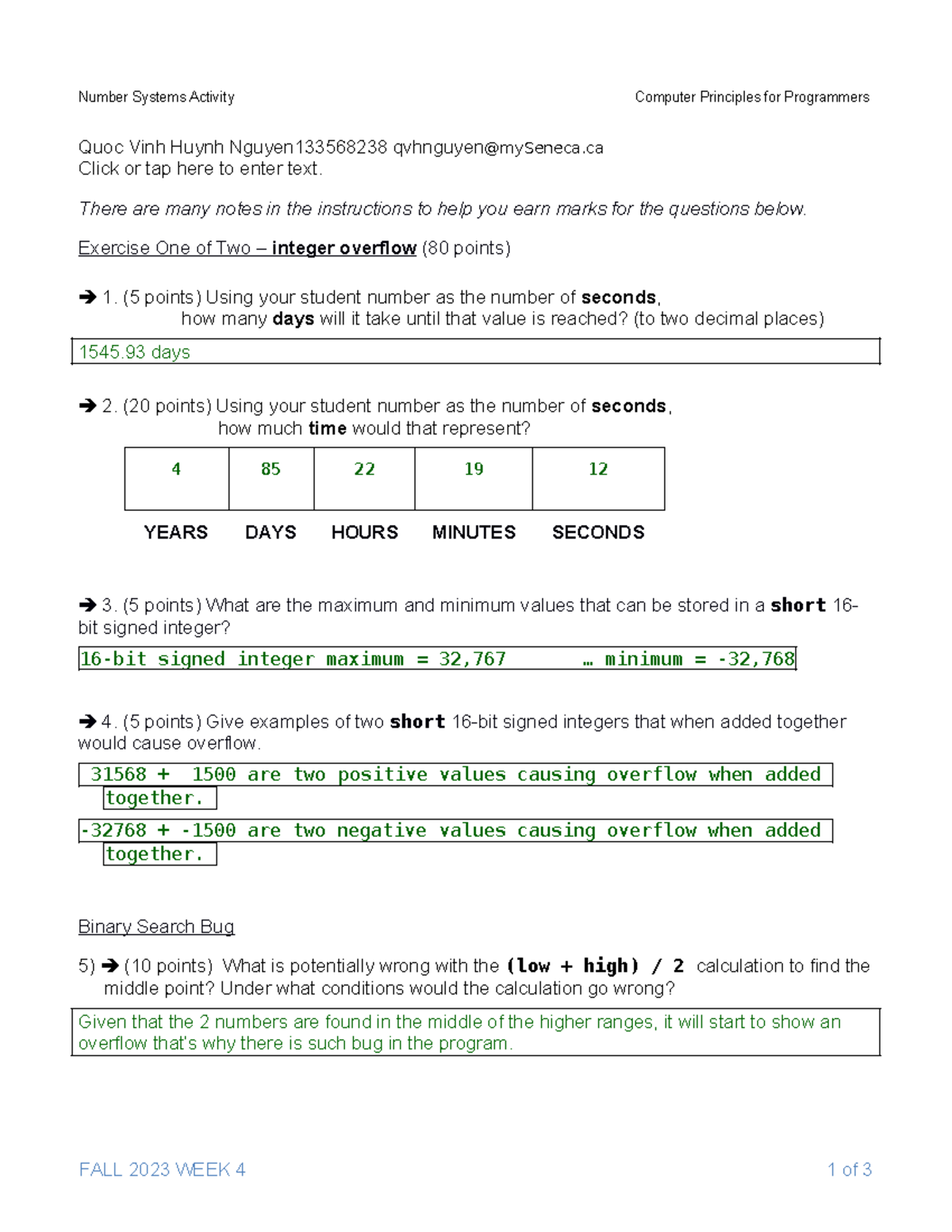 Cp4p Number Systems Activity Answers Number Systems Activity Computer Principles For