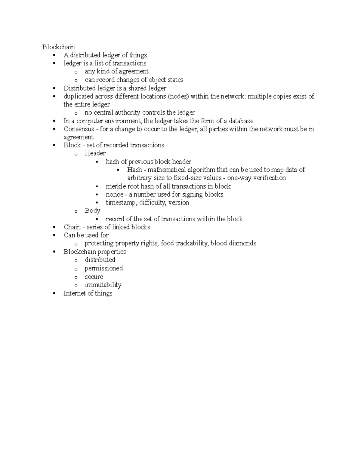 Blockchain - Studocu