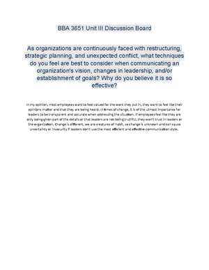 Unit VIII assignment final - BBA 3651 Leadership (Unit VIII) Leadership ...