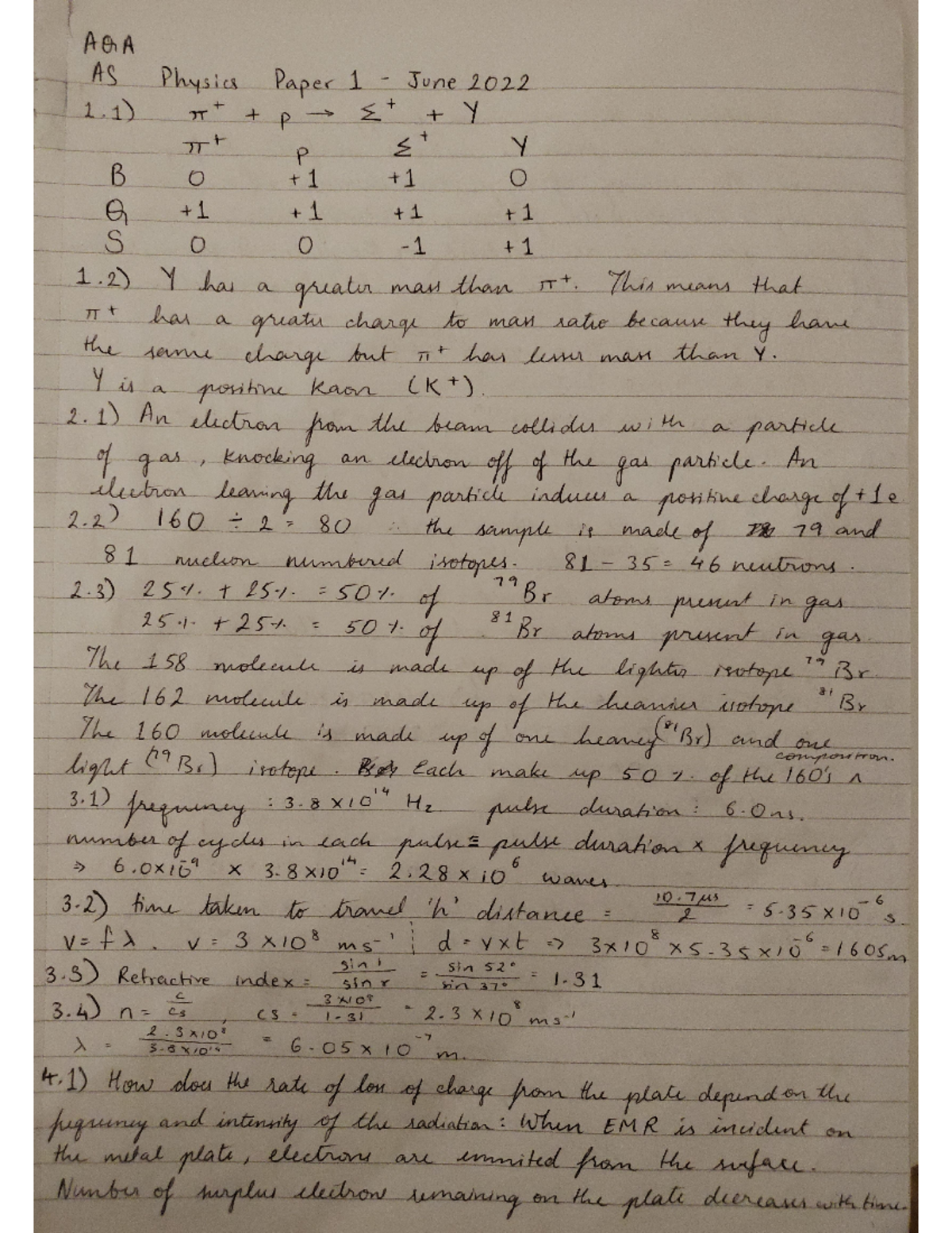 AQA AS phy p1 - AS and A level preparation resources. These worked ...