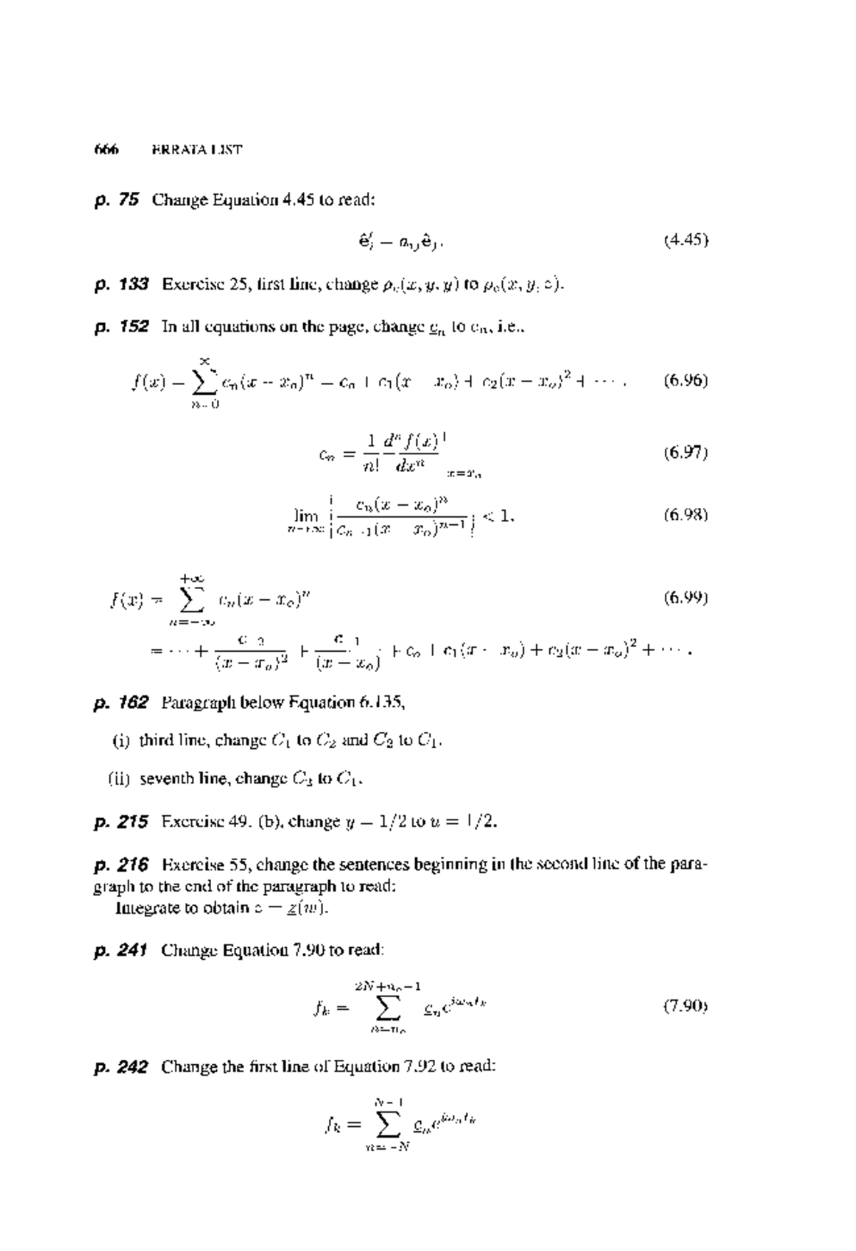 Mathematical Physics-69 - 666 ERRATALIST zyxwvuts p. 75 zyxwvutChange ...