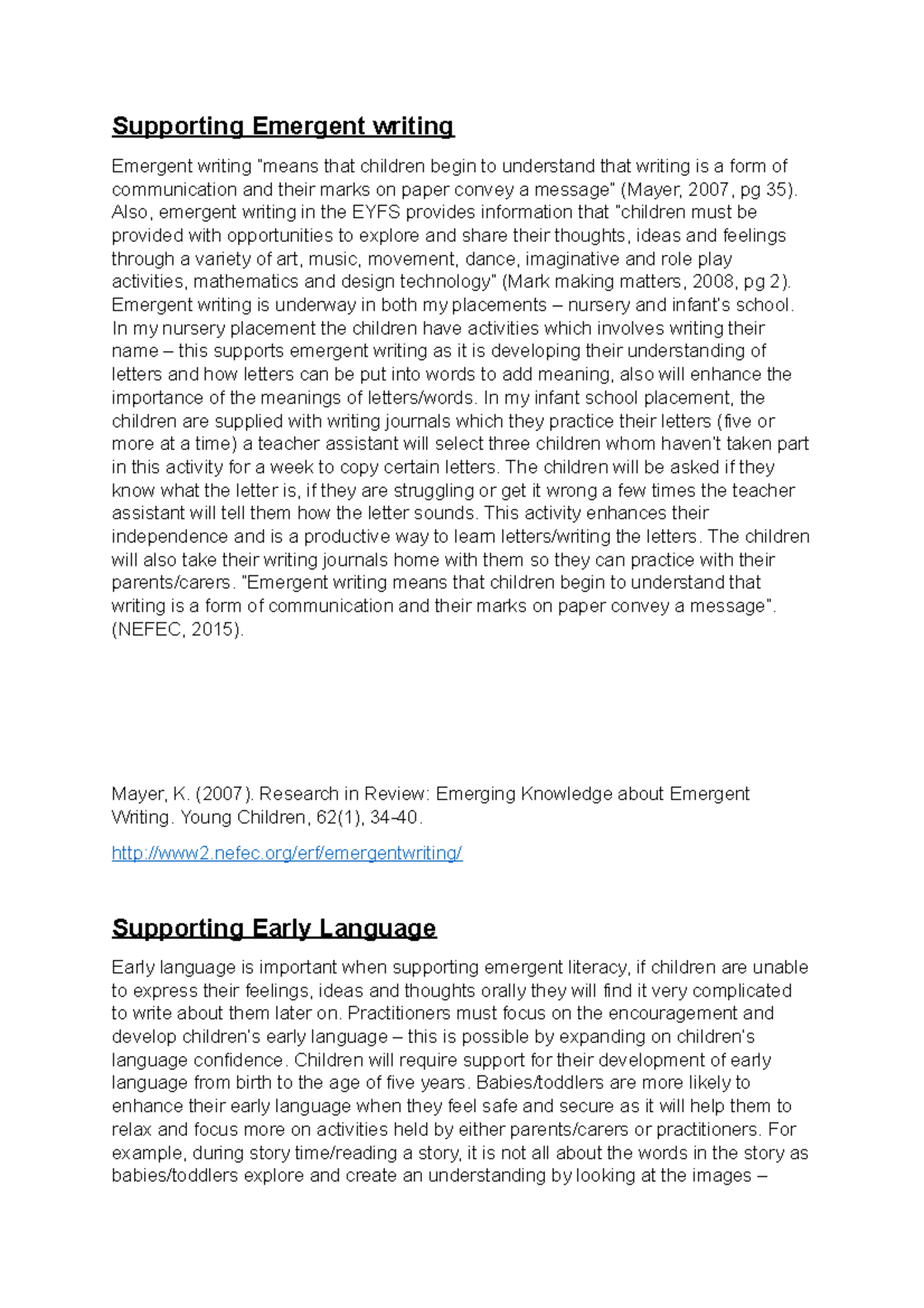 Supporting Emergent writing - Supporting Emergent writing Emergent ...