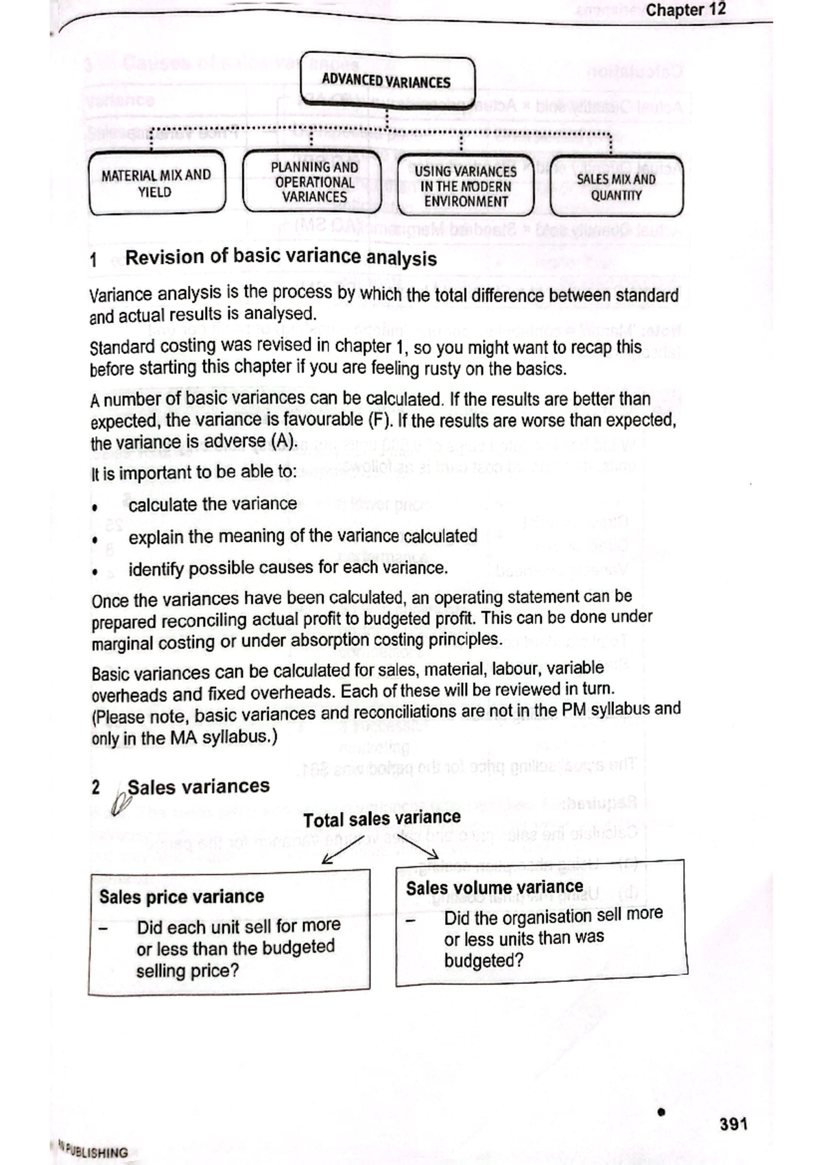 Extra Note Variance Analysis - Management Accounting - Studocu