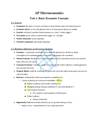 AP Microeconomics FULL STUDY GUIDE - AP Microeconomics Full Study Guide ...