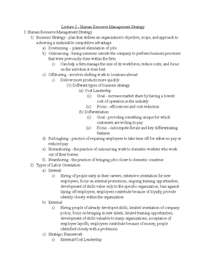 Prelim 2 Review - Summary Human Resource Management - Prelim 2 Review ...