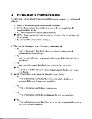 [Solved] Which of the following statements about invalidity is true a - Critical Thinking (PHI ...