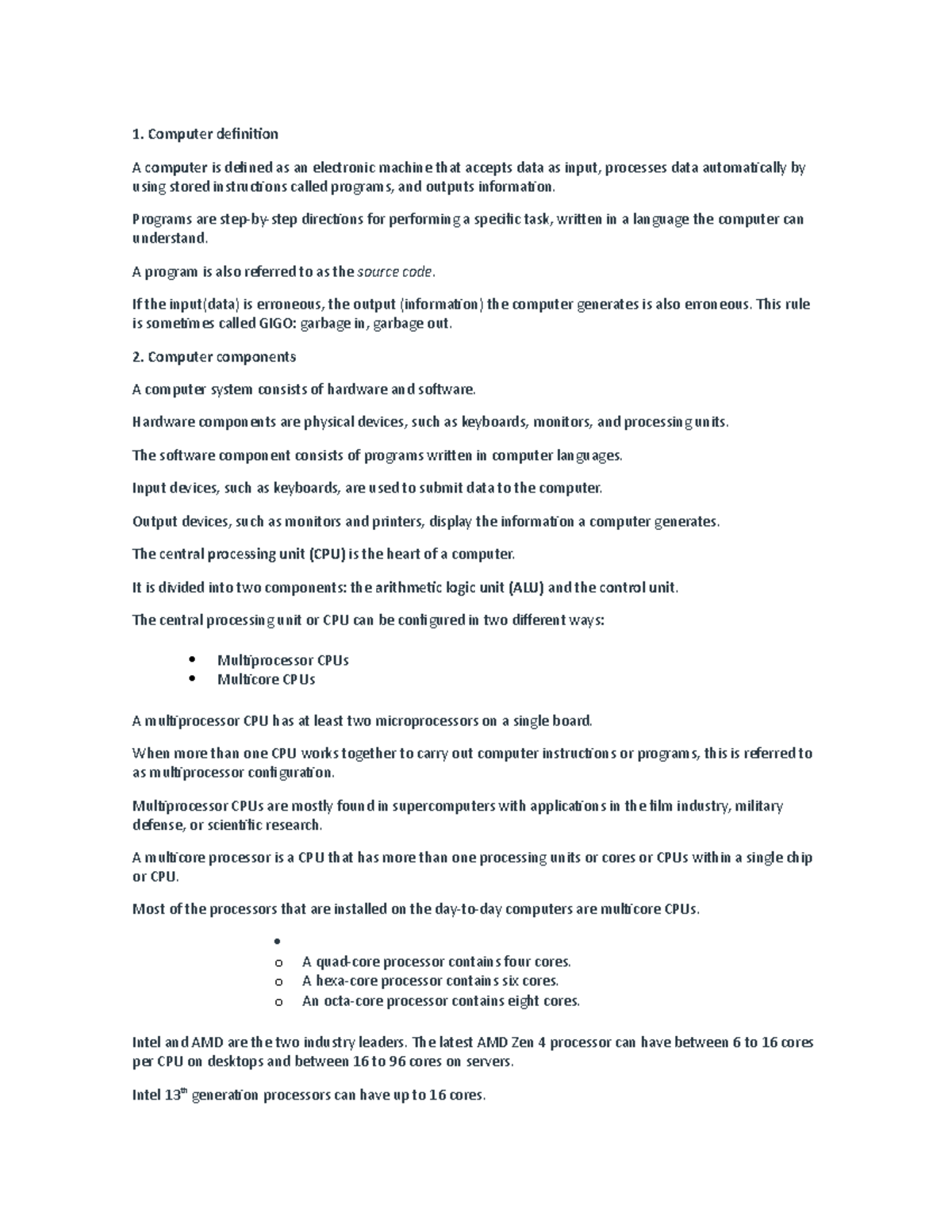 Module 2 Lecture Notes Ism Computer Definition A Computer Is Defined