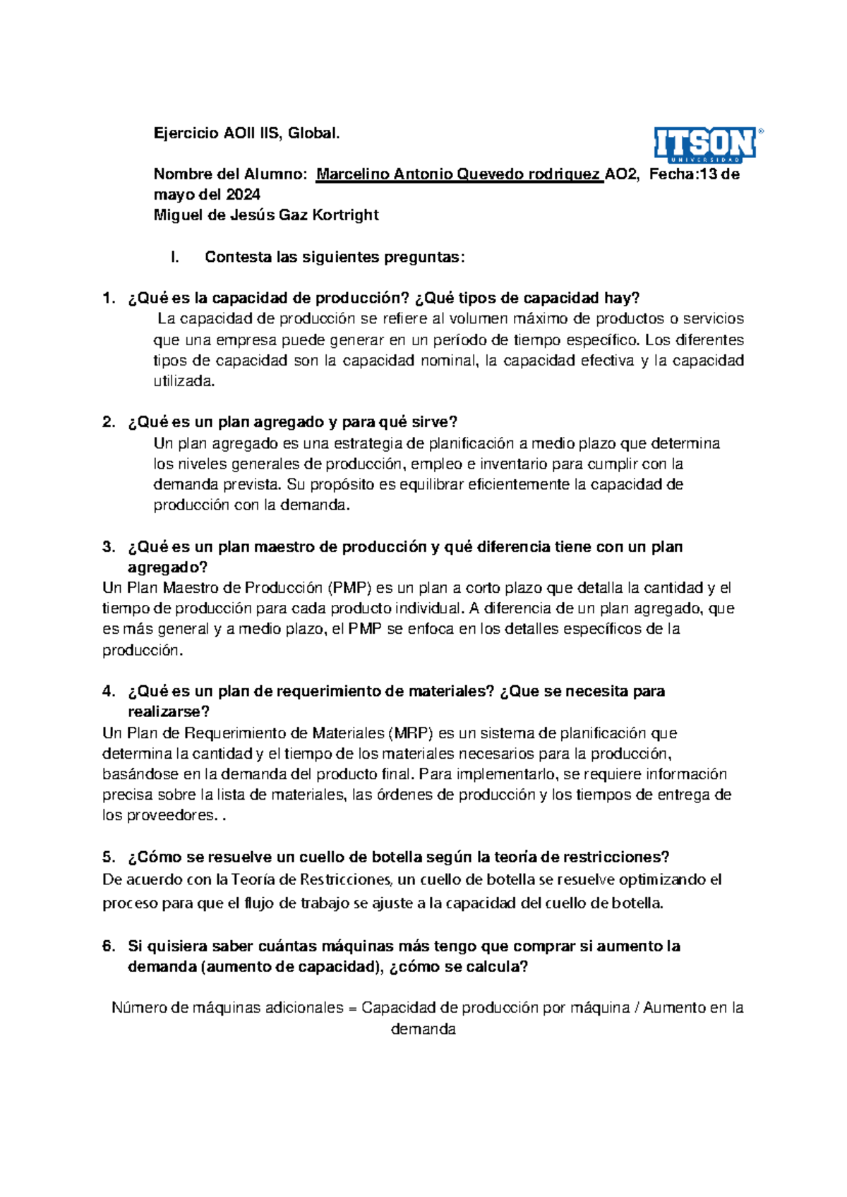 Global admin OP 2 - Ejercicio AOII IIS, Global. Nombre del Alumno ...