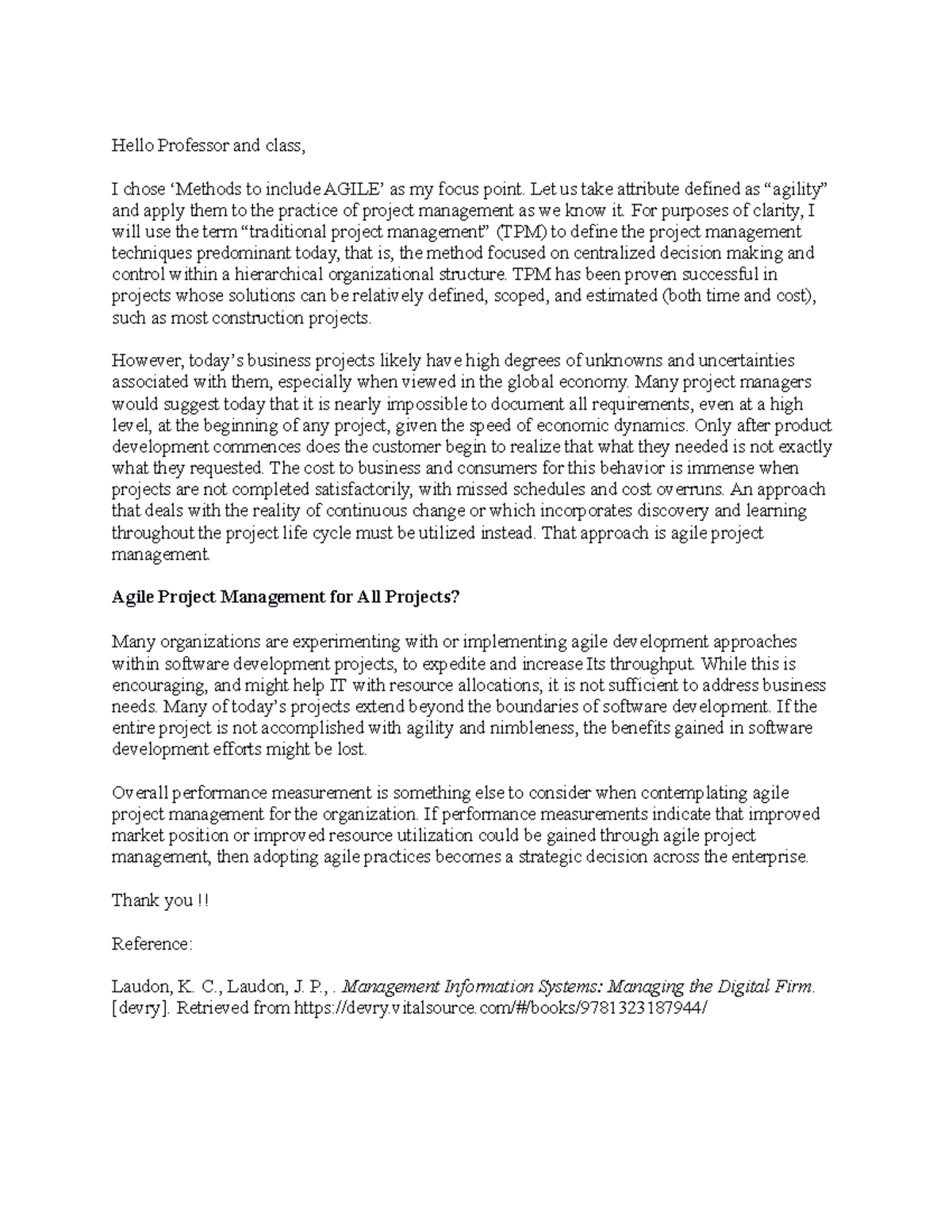 Discussion 2 - Assignment and tutorial work - Hello Professor and class, I chose ‘Methods to ...