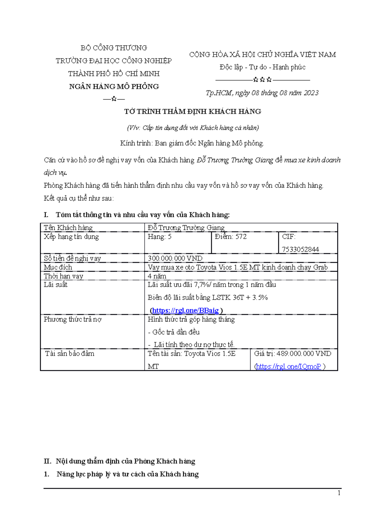 Nhóm 1 KHCN 2023 (1) - example - BỘ CÔNG THƯƠNG TRƯỜNG ĐẠI HỌC CÔNG NGHIỆP THÀNH PHỐ HỒ CHÍ MINH ...