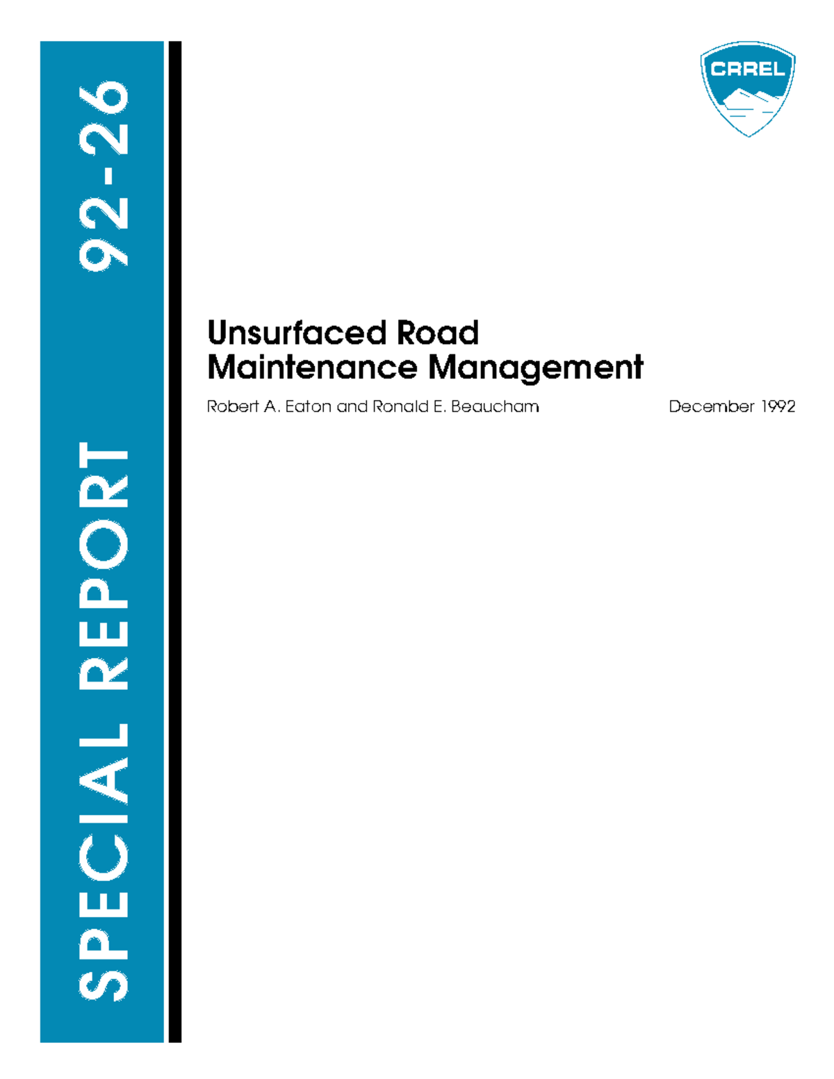 ST-6 Manual URCI - MATERIAL PAVIMENTOS - SPECIAL REPORT 92- Unsurfaced ...