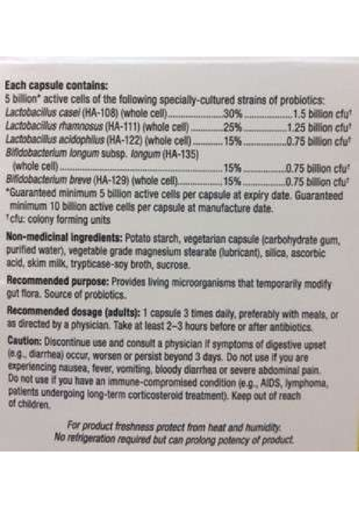 Lab 3 Assignment Ingredients List - Each capsule contains: 5 active ...