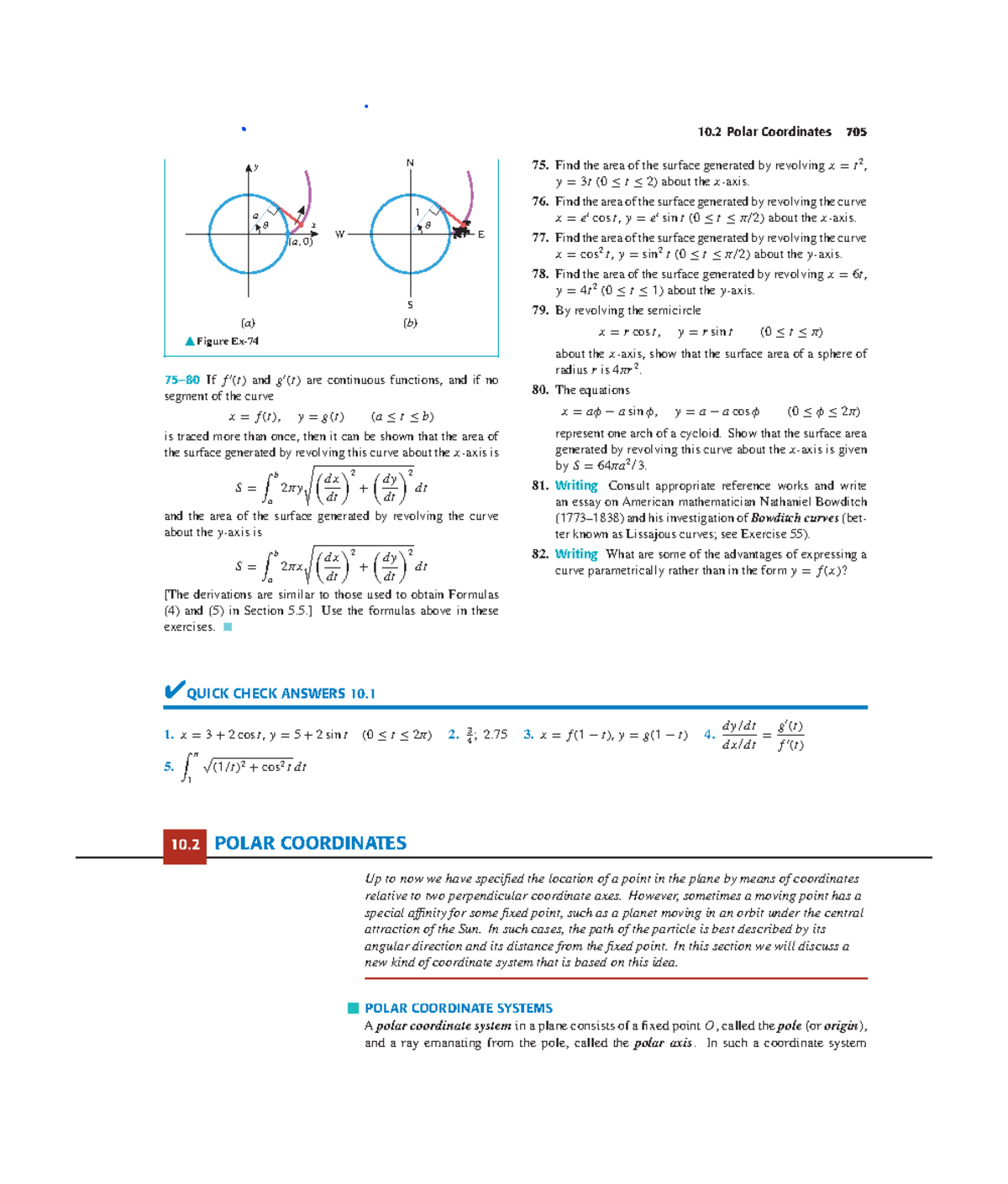 Math work ch10-2 - Math work - 10 Polar Coordinates 705 x y a (a, 0) (a ...