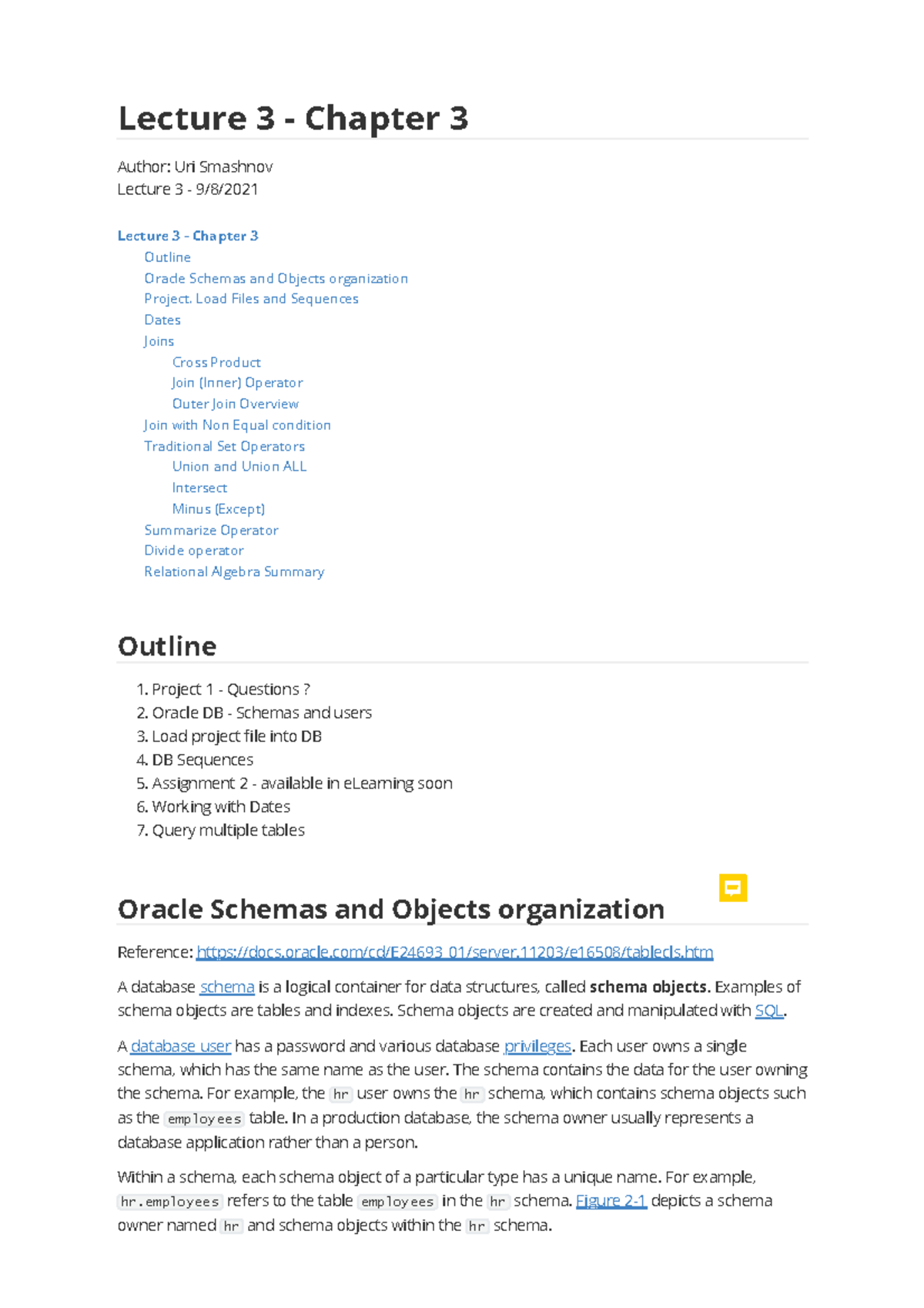 Lecture 3 - query one/multiple tables - BUAN 6320 - UT Dallas - Studocu