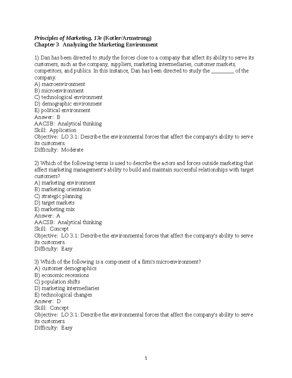 Chapter 3 - pmk - Principles of Marketing, 17e (Kotler/Armstrong ...