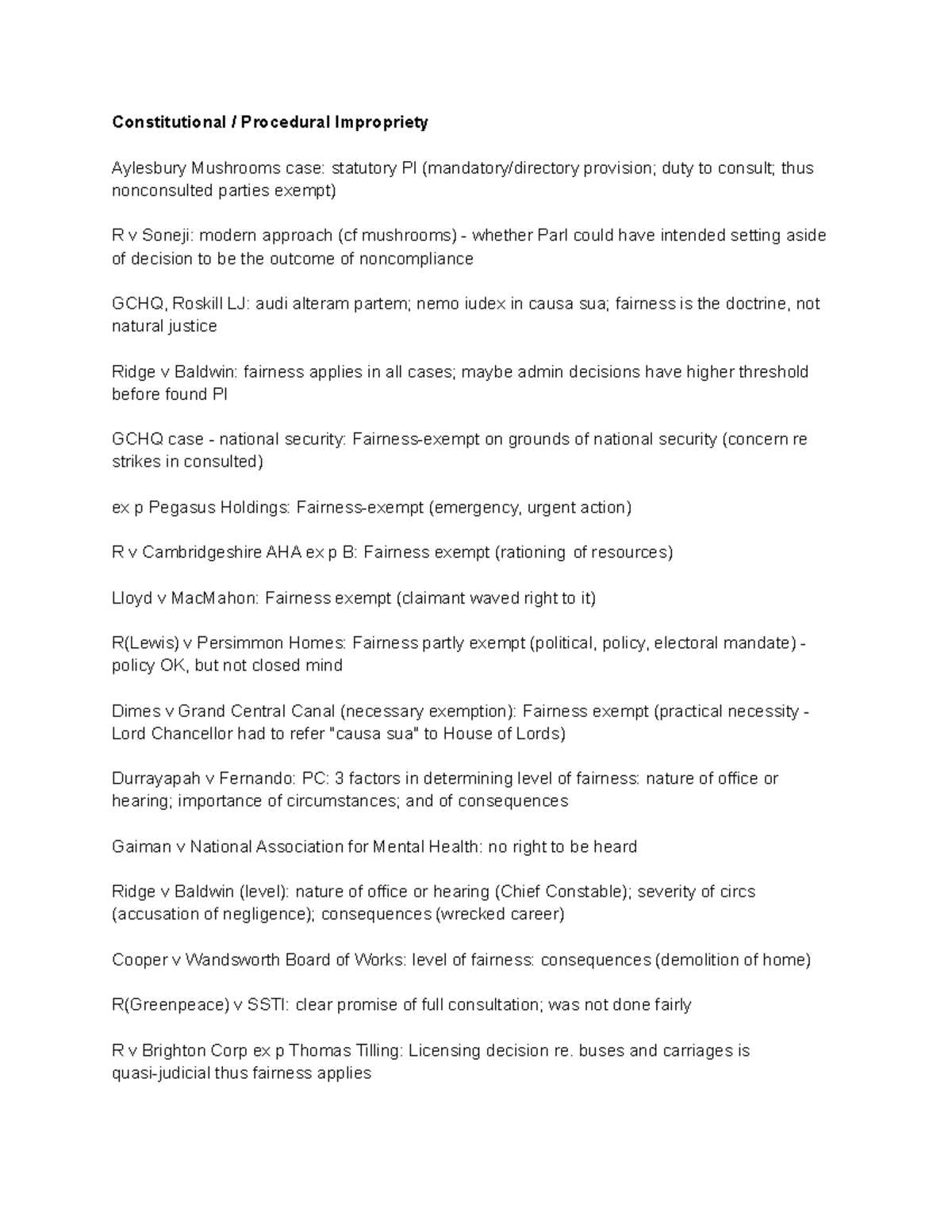 Constitutional Procedural Impropriety - Constitutional / Procedural ...