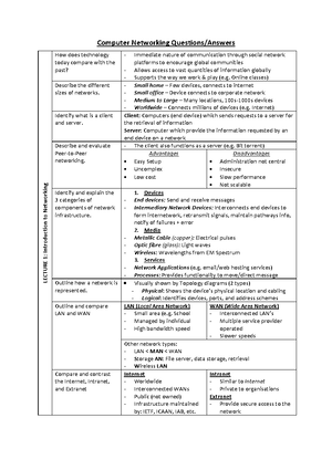 Lab 1 - Packet Tracer - Connect the Physical Layer - COMP2004/COMP2005 Computer Networking ...