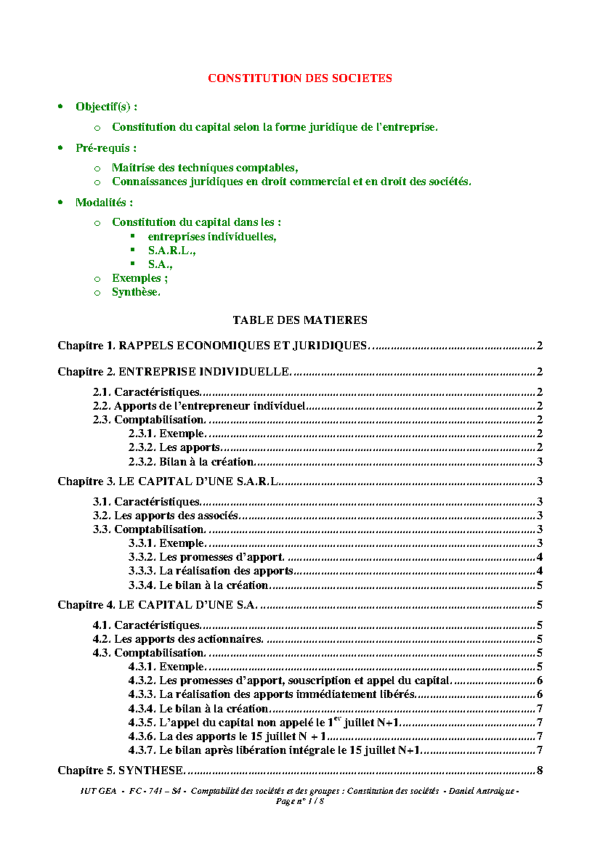 CDS - svsfv - IUT GEA - FC - 741 – S4 - Comptabilité des sociétés et ...