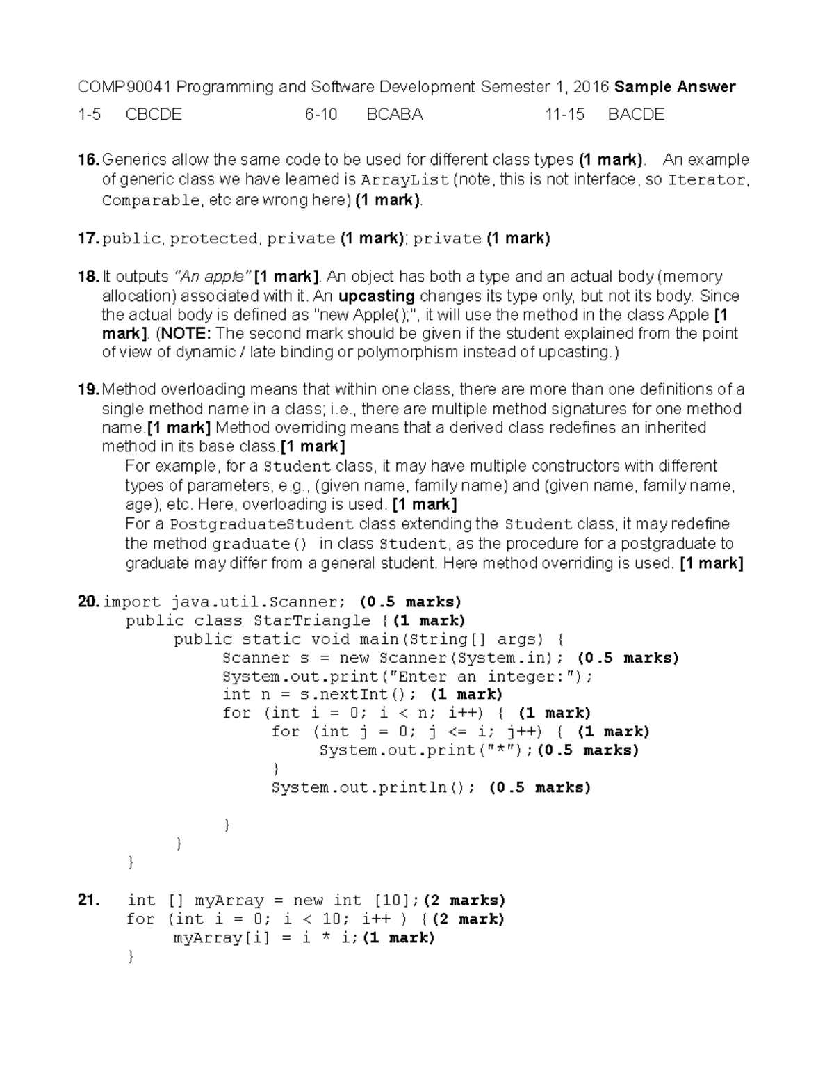 Sample/practice exam 2017, questions and answers - COMP90041 ...