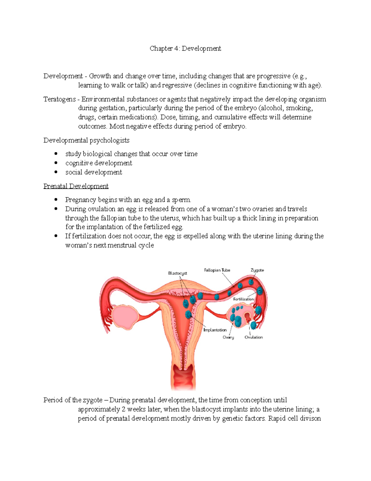 PSY1102 Quiz 1 - Development + Intelligence - Chapter 4: Development ...