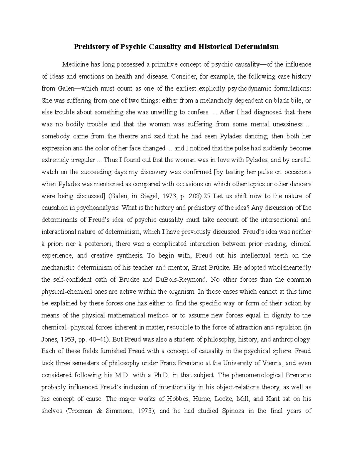 Prehistory of Psychic Causality and Historical Determinism - Consider ...