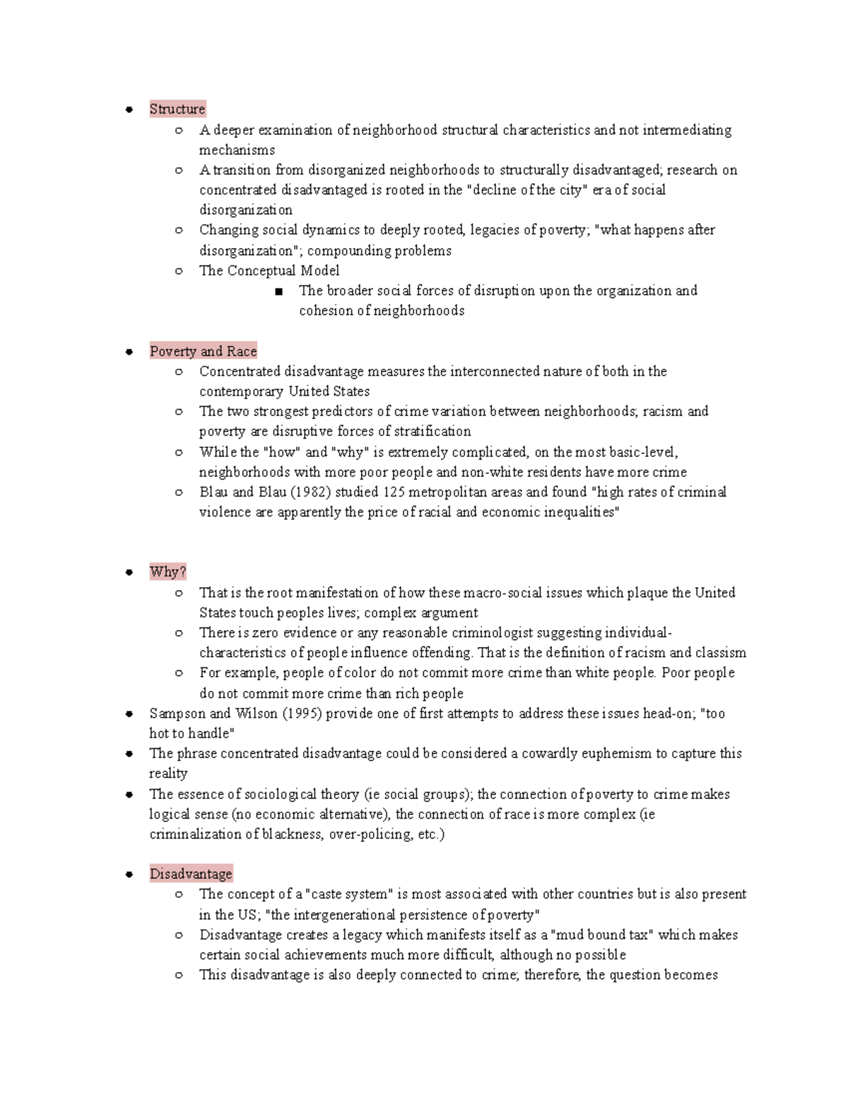 Concentrated Disadvantage - That is the definition of racism and ...