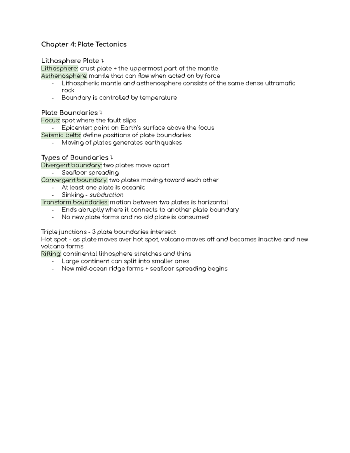 Chapter 4 Plate Tectonics - Chapter 4: Plate Tectonics Lithosphere ...